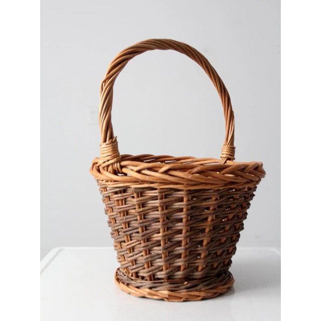 Vintage Wicker Basket | Chairish