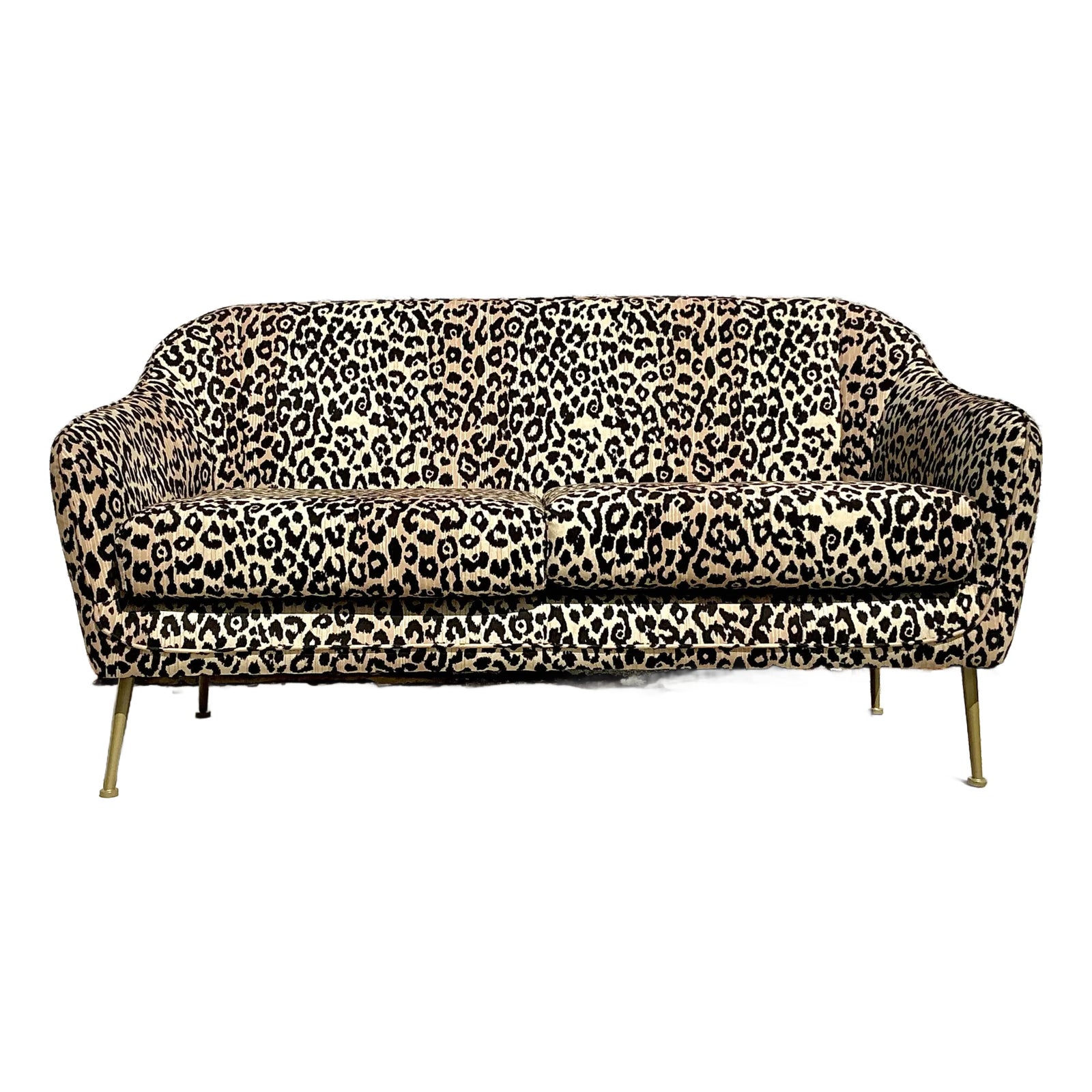 Vintage Boho Leopard Sofa | Chairish