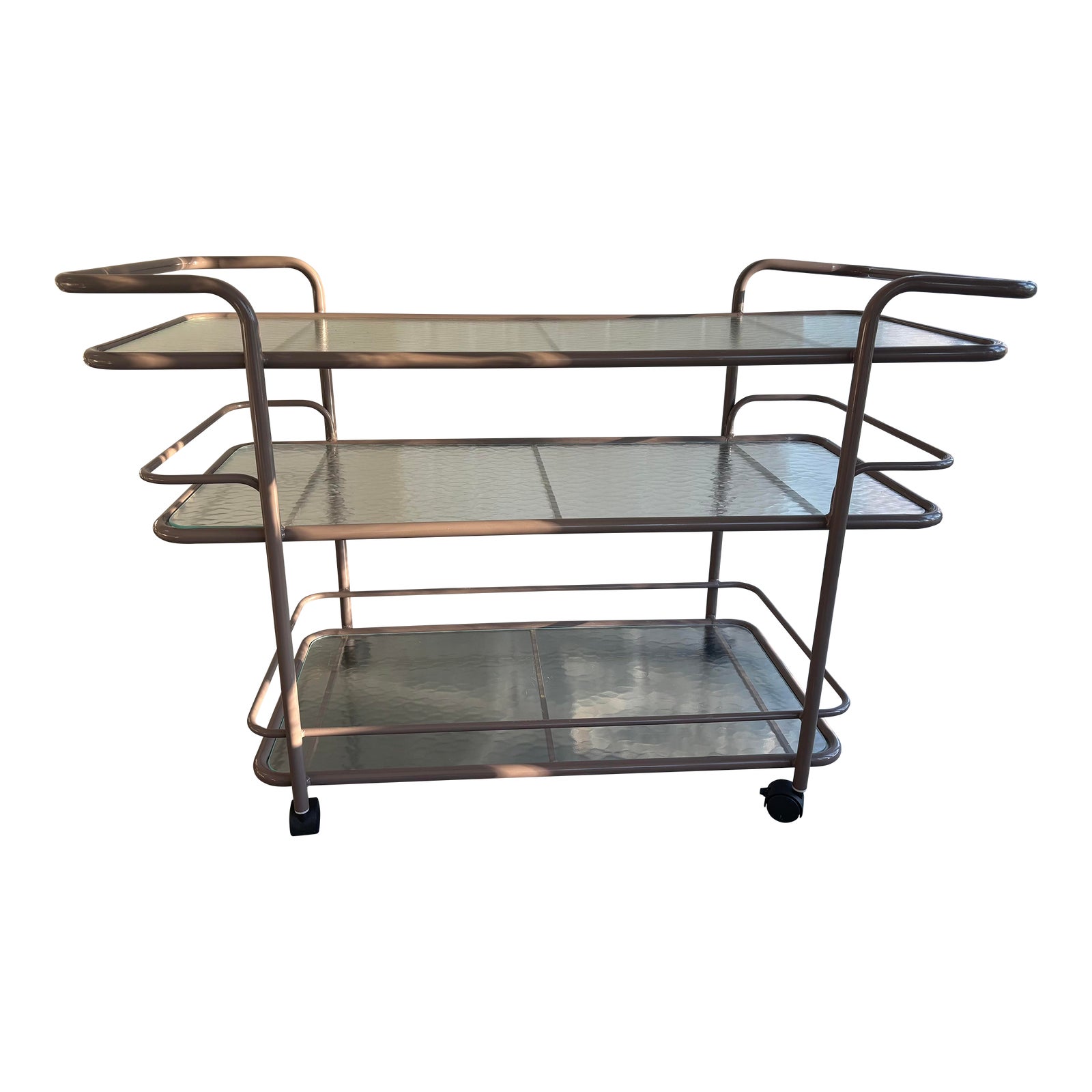 Vintage Brown Jordan Kantan Serving Bar | Chairish