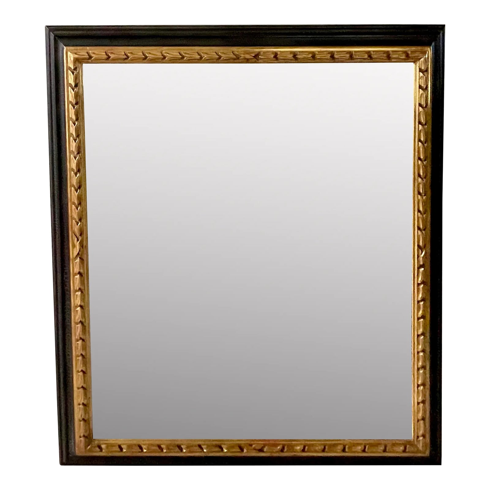 Custom Facet-Edge Guilt Mirror With Crocodile Skin Textured Wood ...
