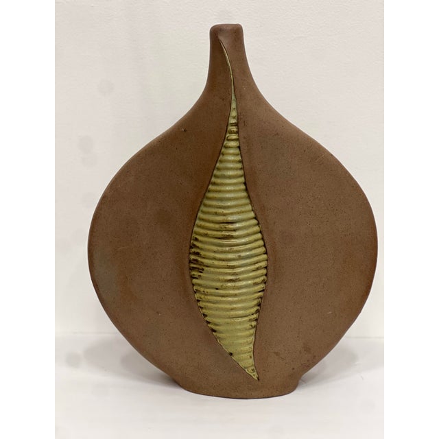 Vintage Large Midcentury Modern Studio Pottery Vase | Chairish
