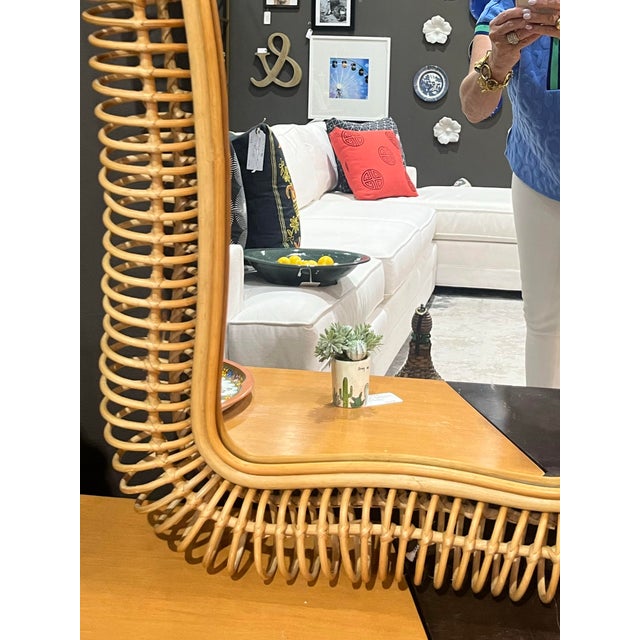 Spiral Bamboo Wall Mirror | Chairish
