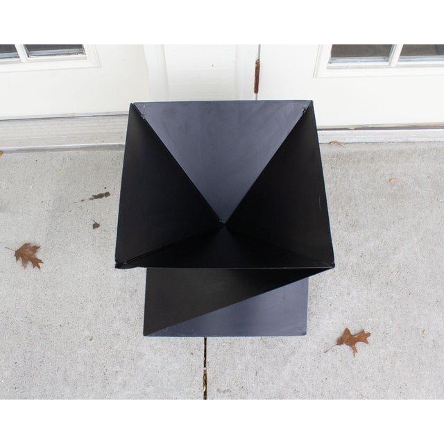 Italian Origami Black Side Table | Chairish