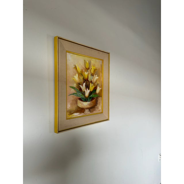 70's Ladd Prucha " Tulips " Original Still Life Oil on Canvas Painting ...