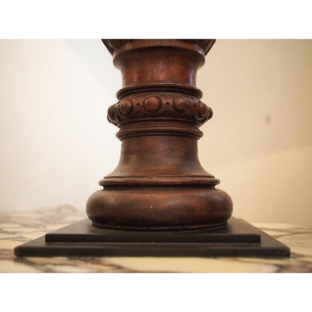 18th Century Walnut Baluster Mounted Lamp | Chairish