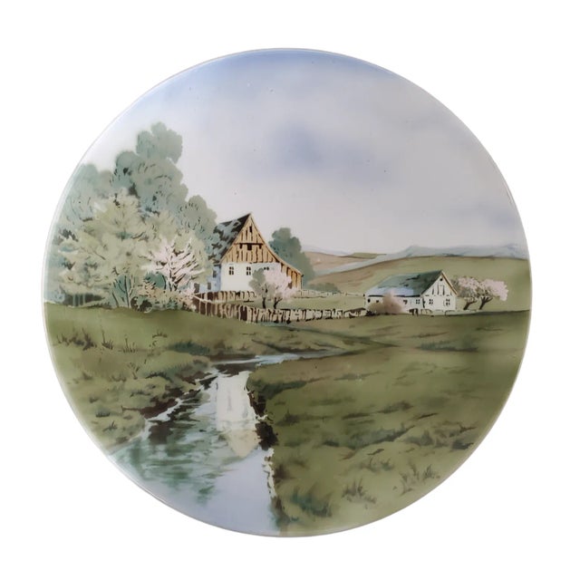 Pair of 1920s German Landscape Plates | Chairish