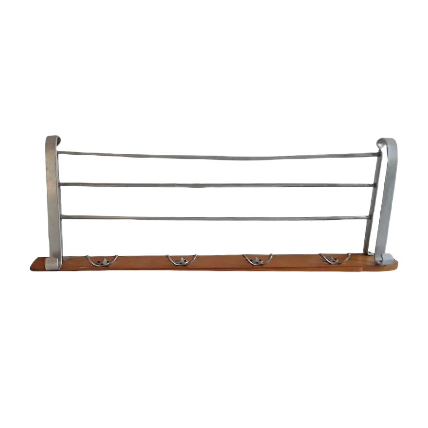Vintage German Maple and Aluminum Rack, 1950s | Chairish