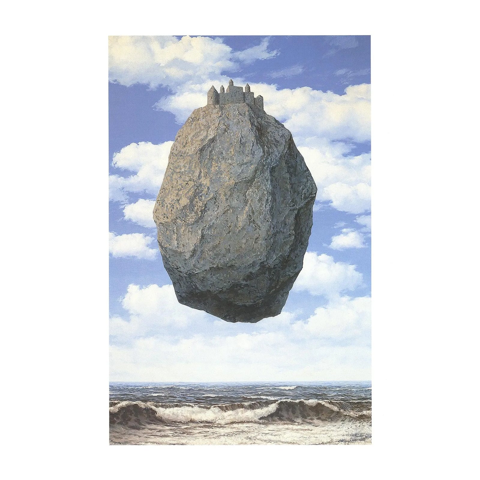 2014 Rene Magritte 'La chateau des Pyrenees (with border)' Surrealism ...