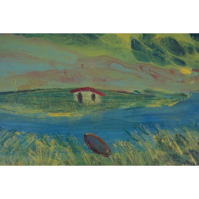 Outsider Art "Hunters" Oil and Acrylic on Panel by Bruno Del Favero ...