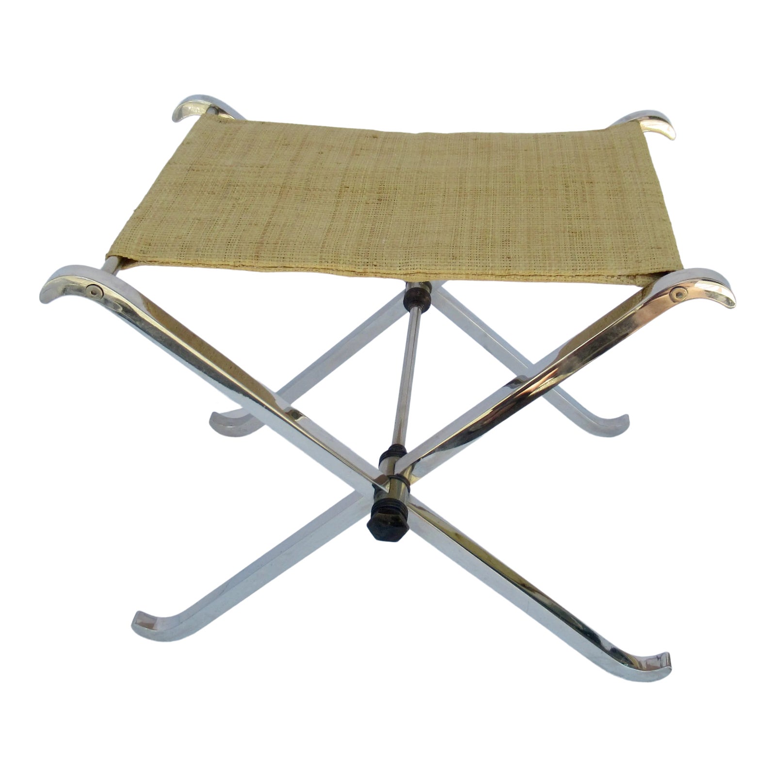 C.1970's French Maison Charles, Chrome Plated Over Solid Steel X-Base ...