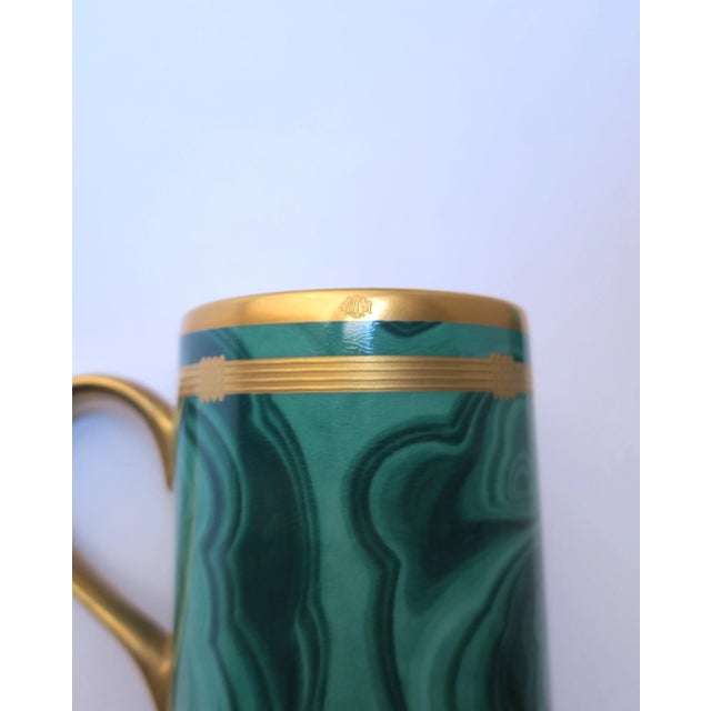 Christian Dior Malachite Porcelain Coffee Tea Cups, Pair | Chairish