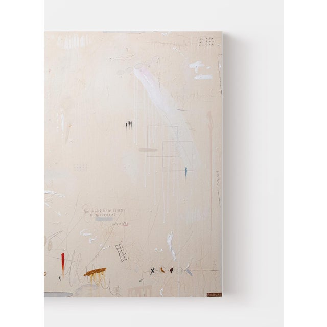 Large Original Beige Abstract Painting by Margot Sinclair | Chairish