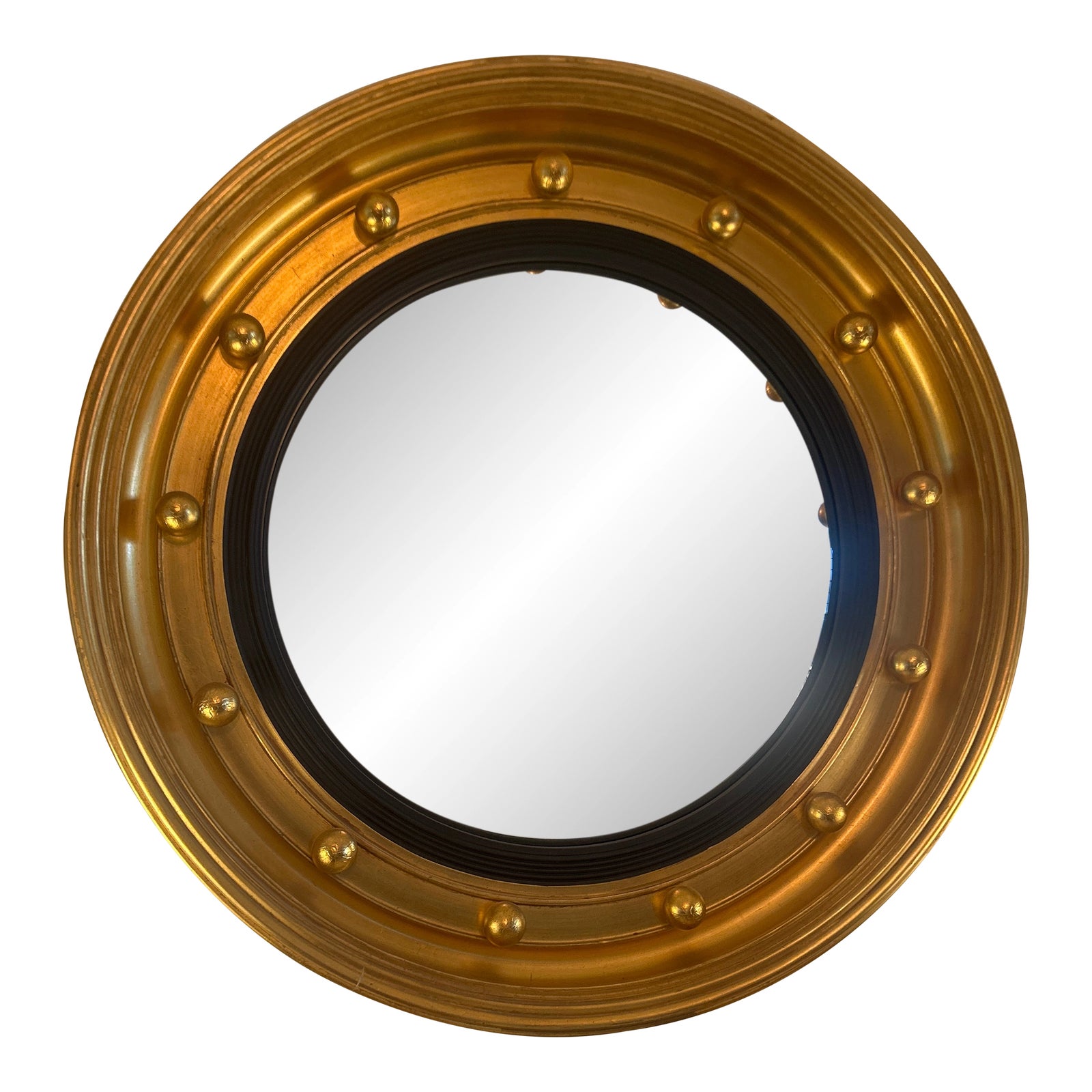 1990s Carver’s Guild the Grand Federal Rondel Convex Mirror | Chairish