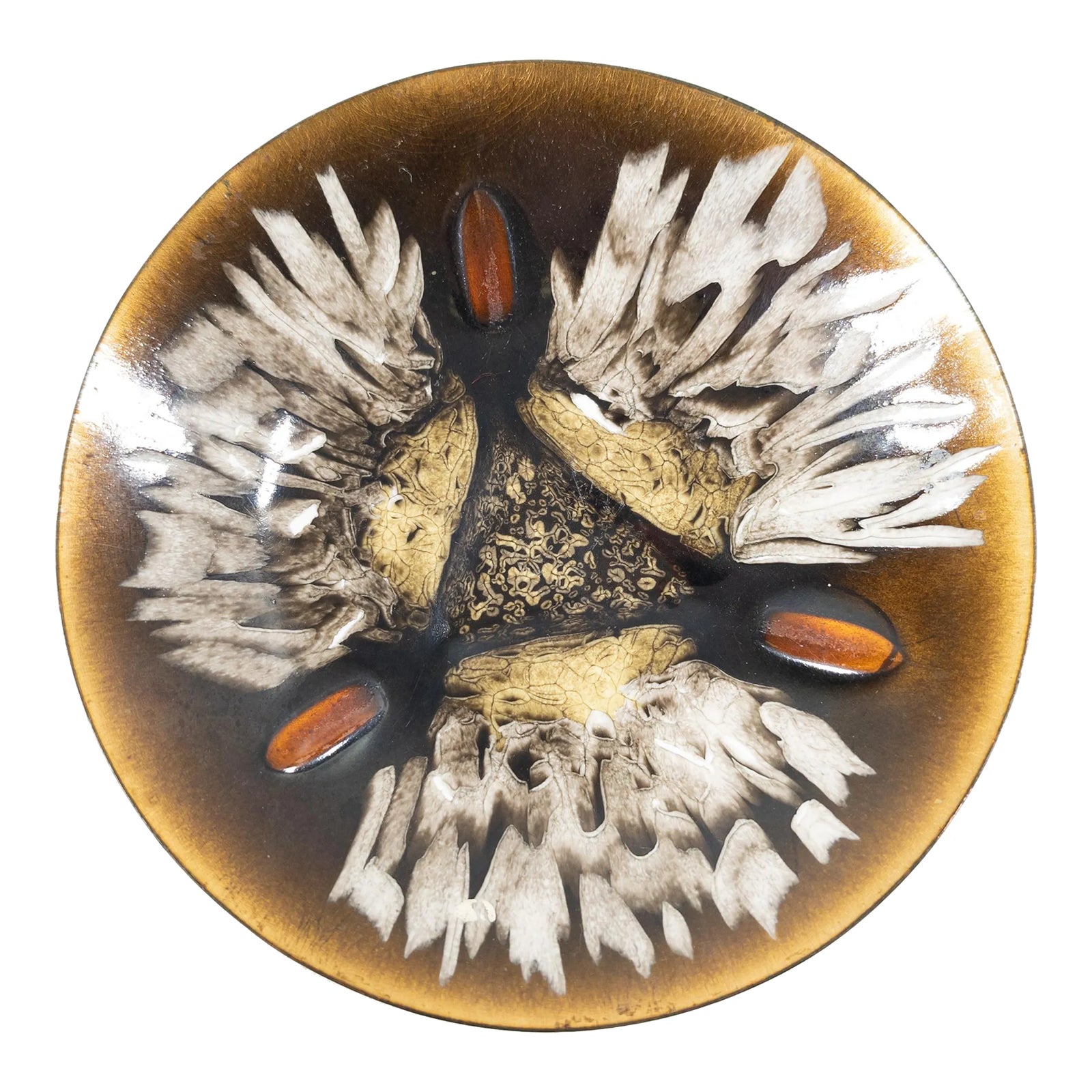 Mid-Century Modern Enamel on Copper Bowl by Edward Star for George ...