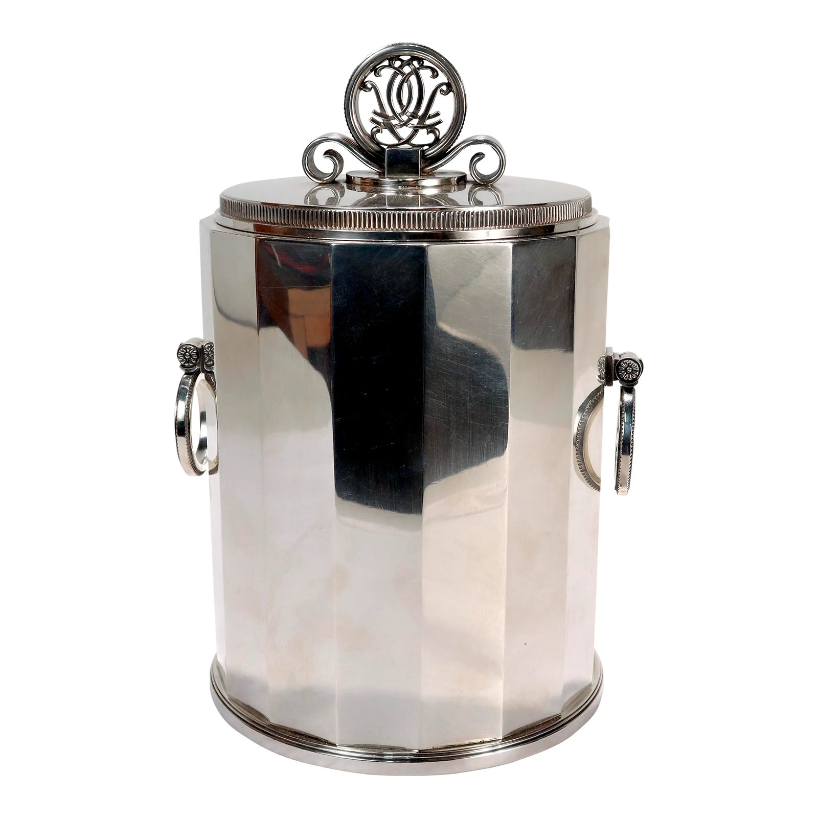 Swedish Art Deco Sterling Silver Canister or Humidor by Erik Fleming ...