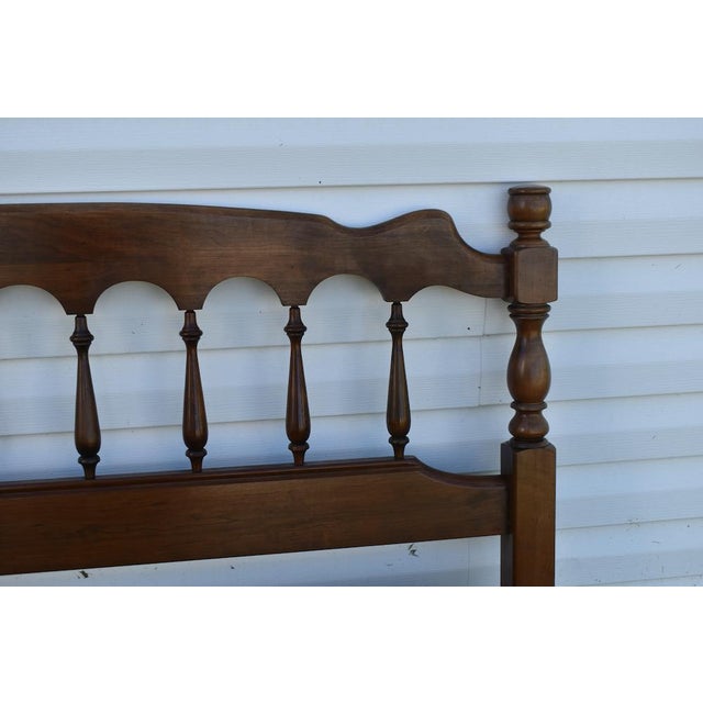 Vintage Queen Size Americana Style Cherry Wood Headboard W/Spindles ...