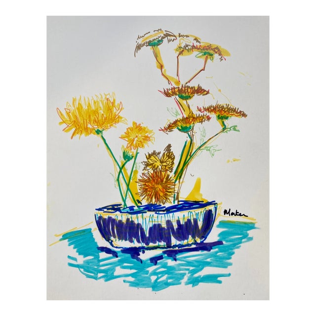 1966 Alexandra Merker Flower in Hackensack Still Life | Chairish