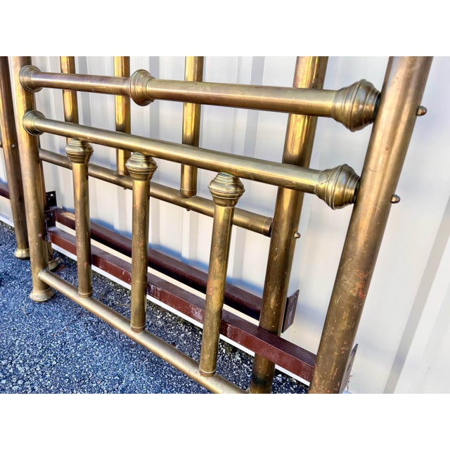Tubular Brass Twin Headboards and Footboards With Side Rails Bed Set- a ...