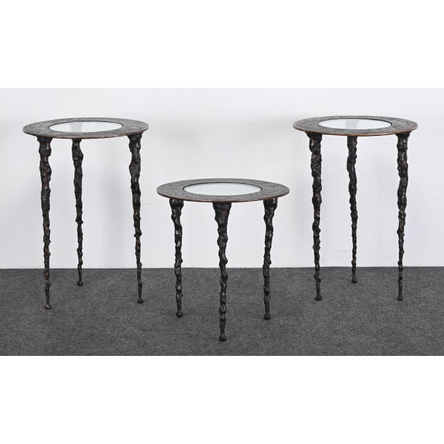Michael Aram Set of Three "Lava" Side Tables, 1995 | Chairish