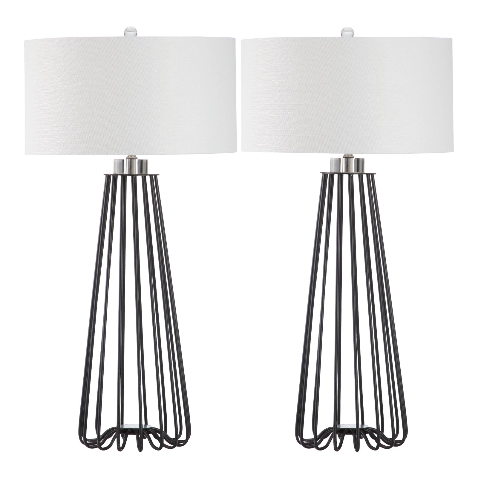 Modern Wire Table Lamp - a Pair | Chairish