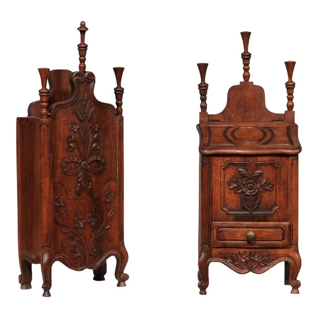 Louis XV Style French Farinerio Flour Boxes with Carved Floral Décor ...