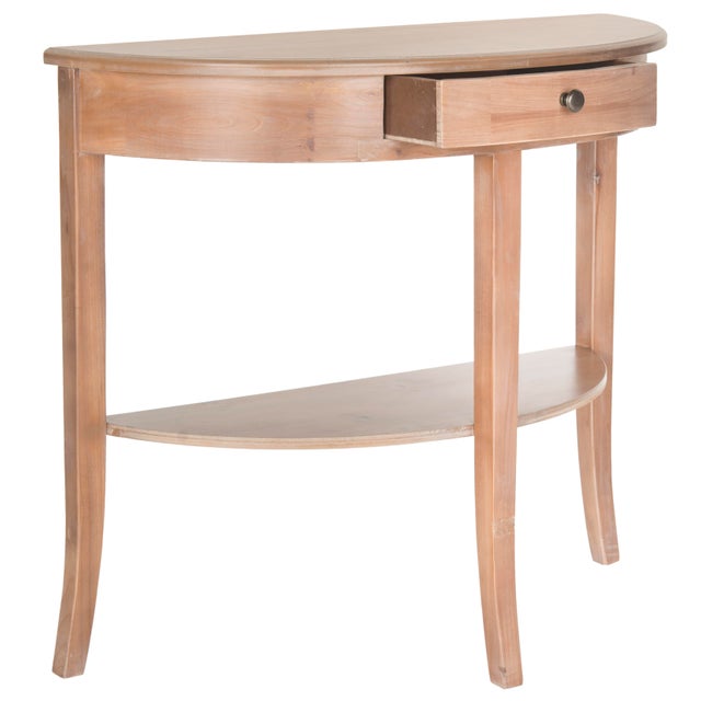 Half Round Console in Red Maple | Chairish