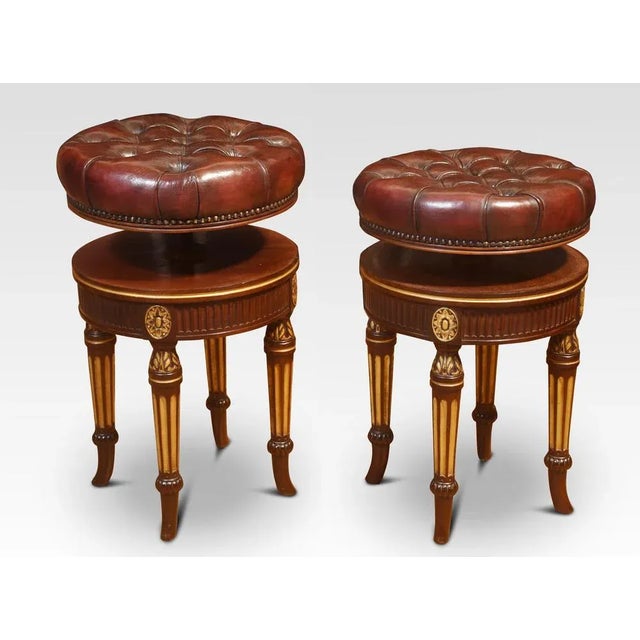 19th Century Adjustable Stools, Set of 2 | Chairish