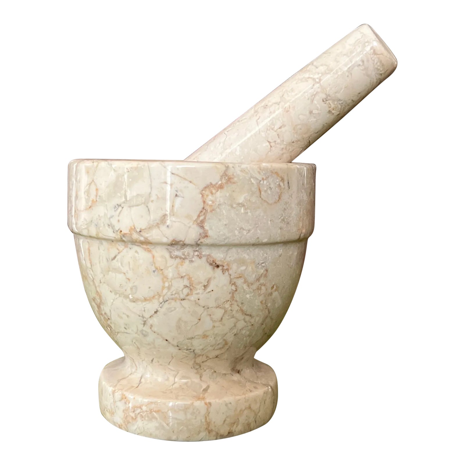 1960s Marble Mortar and Pestle | Chairish