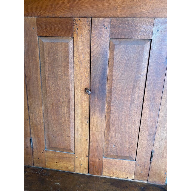 19th Century American Walnut Farmhouse Step Back Cupboard | Chairish
