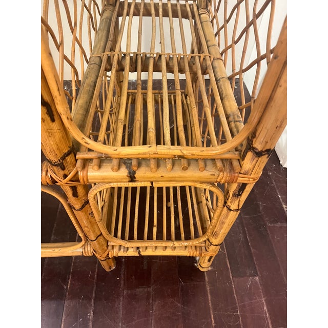 Mid Century Reed and Bamboo Desk | Chairish