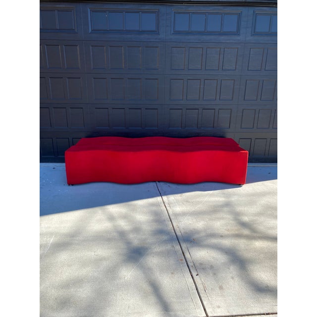 Vintage Postmodern Ripple Wave Bench by Laurinda Spear for Brayton ...