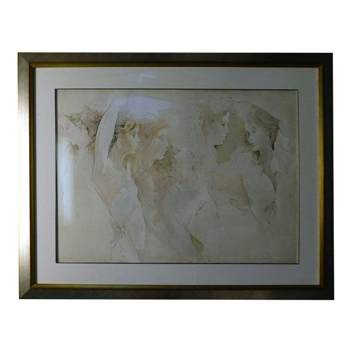 "Strefichter" Contemporary Abstract Figurative Hand-Signed Lithograph ...