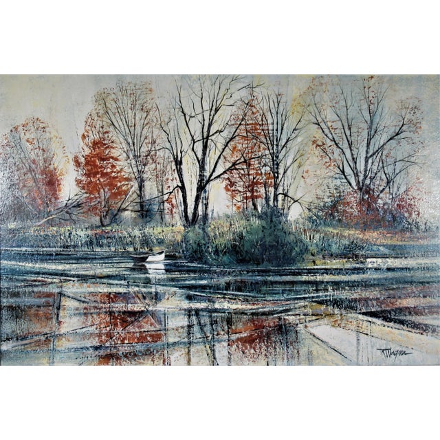 Richard Ellis Wagner, Autumn River Bank, Circa 1955 | Chairish