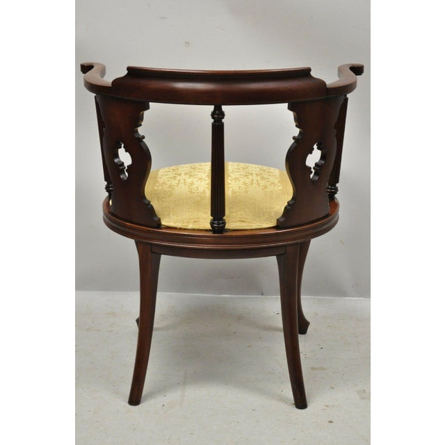 Antique Victorian French Style Mahogany Vanity Accent Side Chair With ...