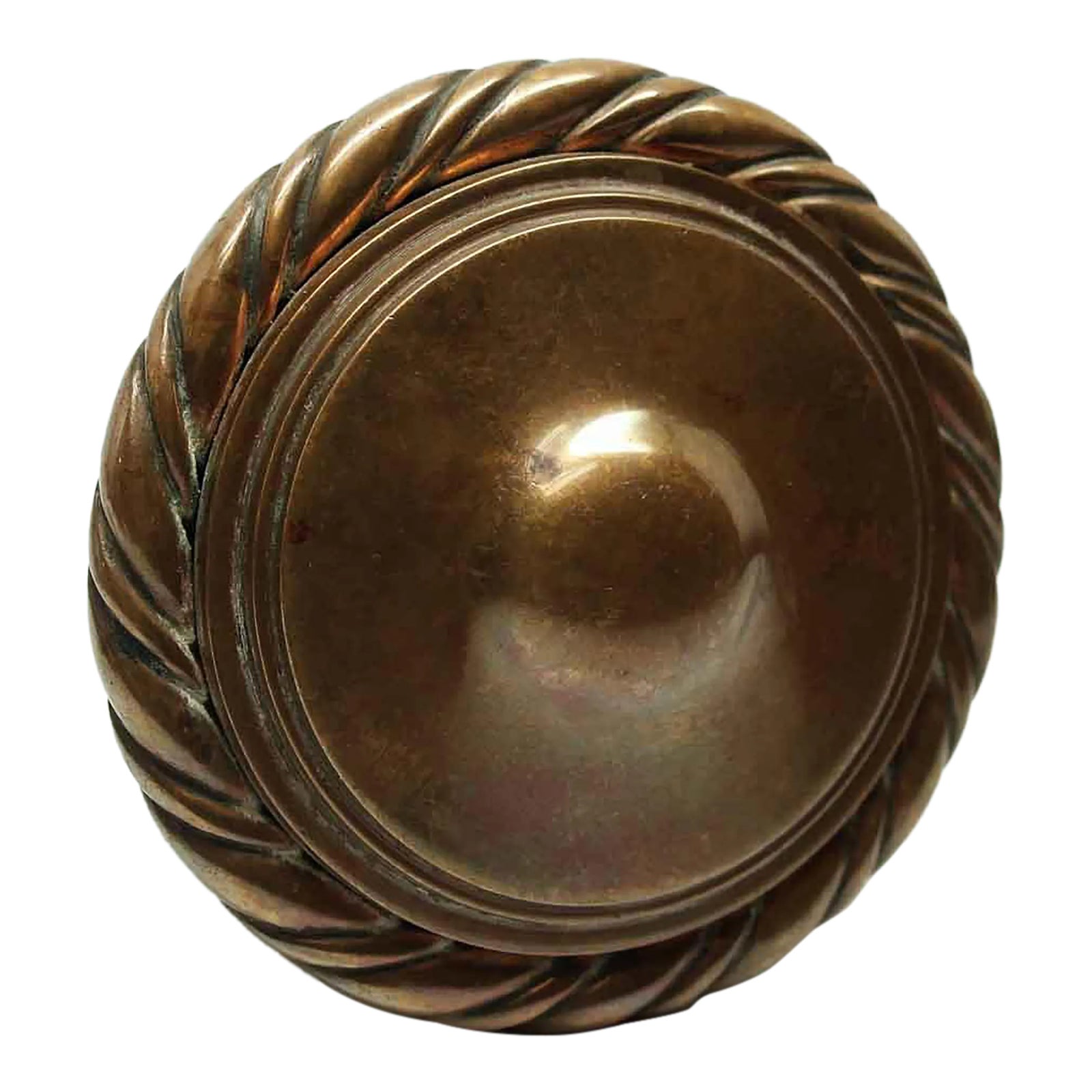 Late 20th Century Oversize Polished Bronze Door Knob Pull | Chairish