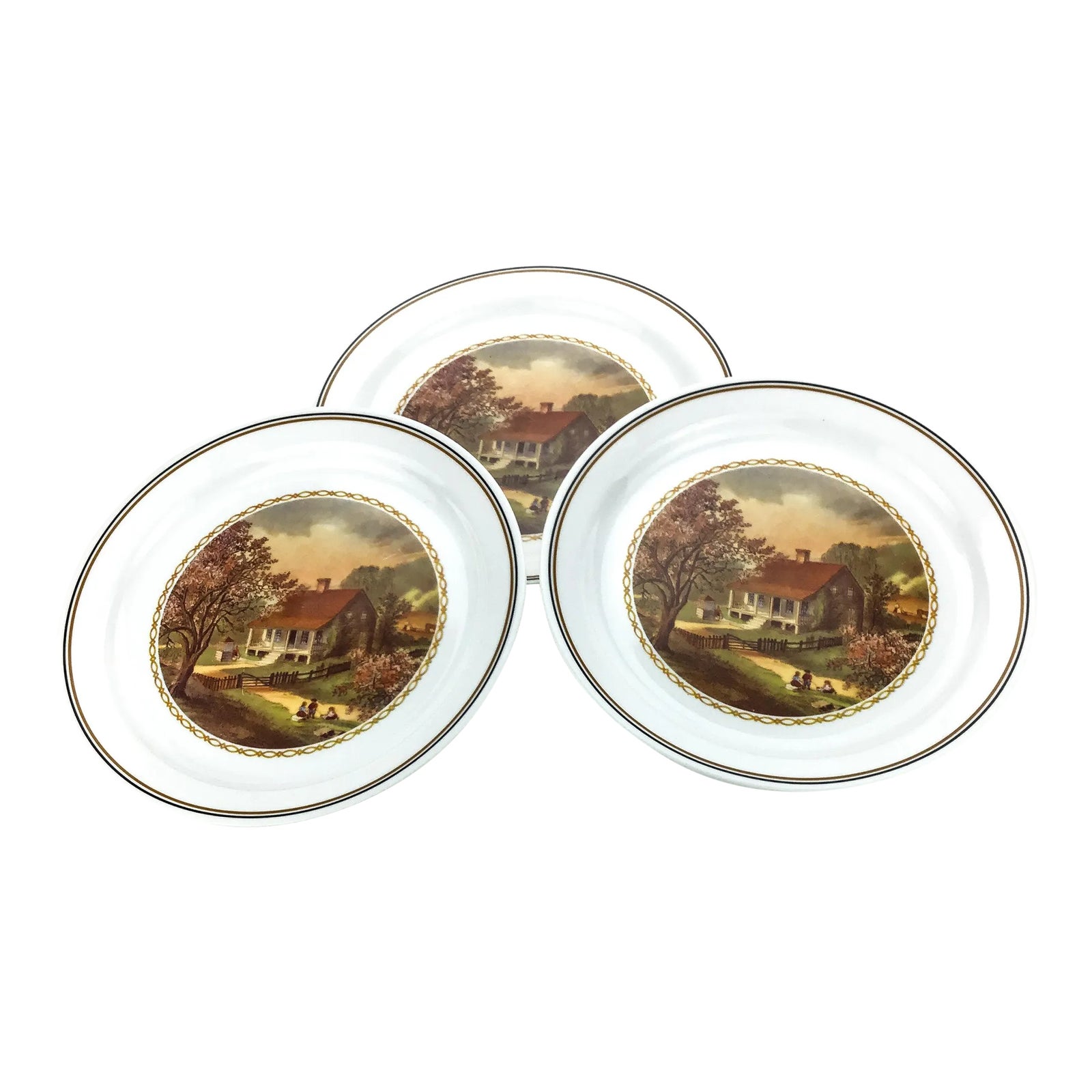 Vintage Corelle Dinner Plates - Set of 3 | Chairish