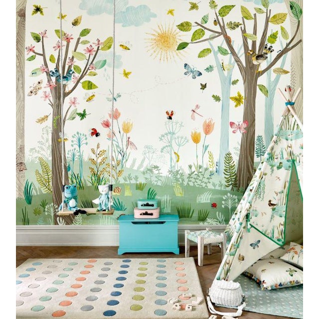 Busy Buzzy Wall Mural Wallpaper by Villa Nova - Sample | Chairish