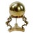Vintage Brass Serpent Orb Stand With Brass Ball | Chairish