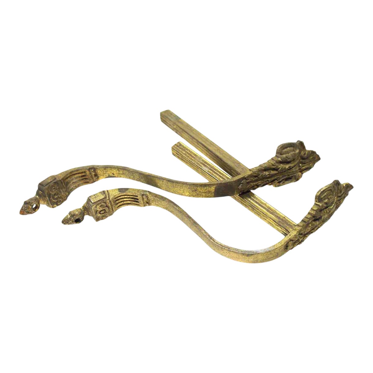 Bronze Victorian Curtain Hardware - a Pair | Chairish