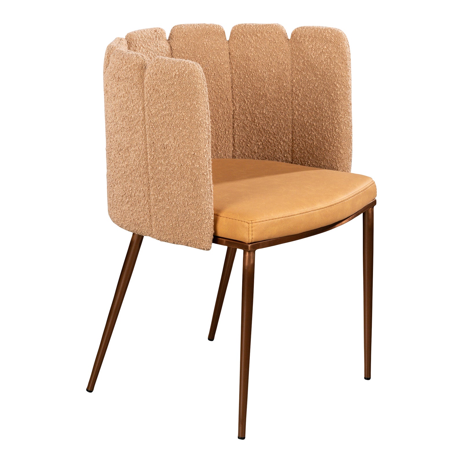 Marbella Dining Chair in Camel and Bronze | Chairish