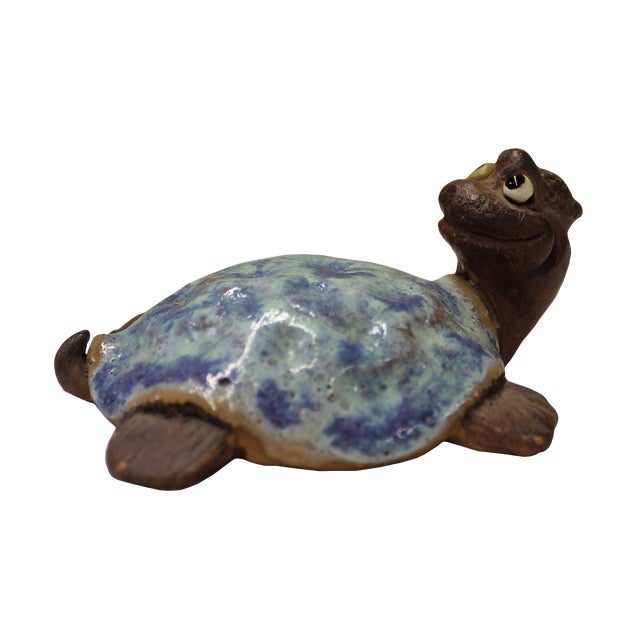 Modern Ceramic Turtle Figure | Chairish
