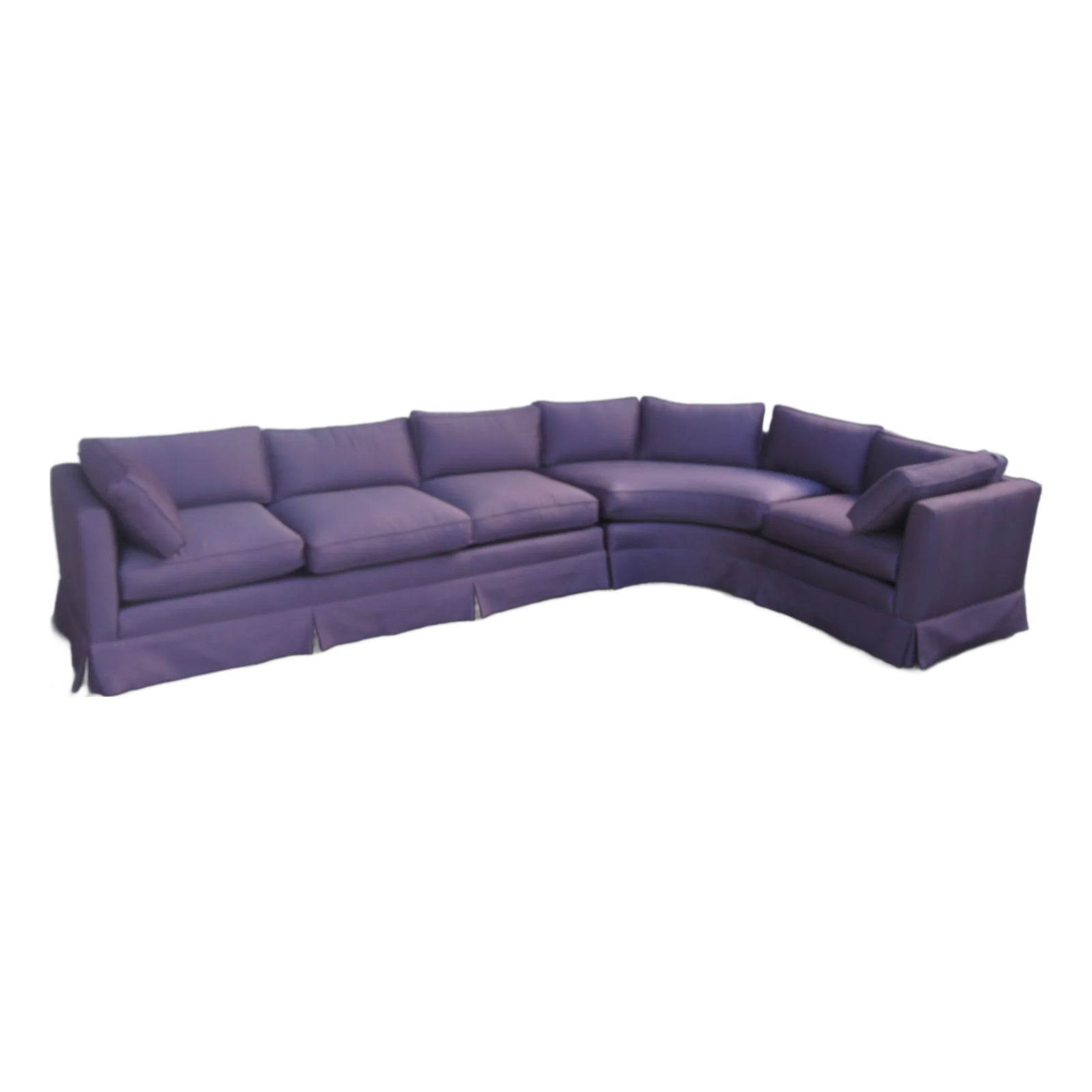 Vintage Modern Sectional Two Part Long Couch Sofa 5913 | Chairish
