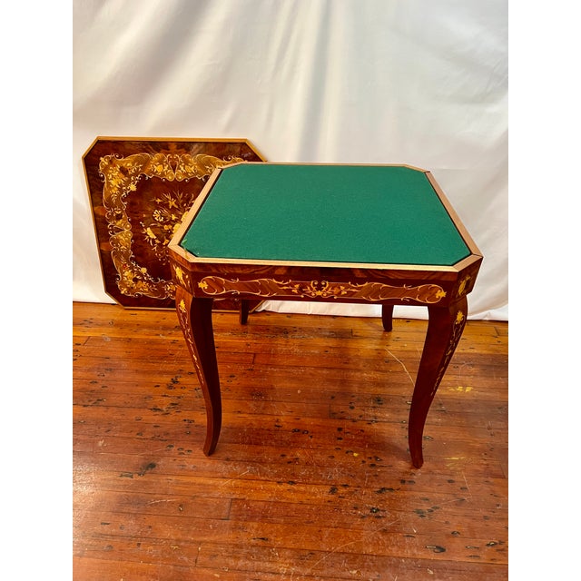 1960s Italian Inlaid Wood Multi Game Table With Roulette, Checkers ...