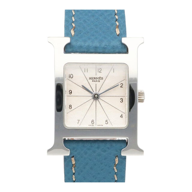 Hermes H Watch Stainless Steel Hh1.210 Quartz Ladies | Chairish