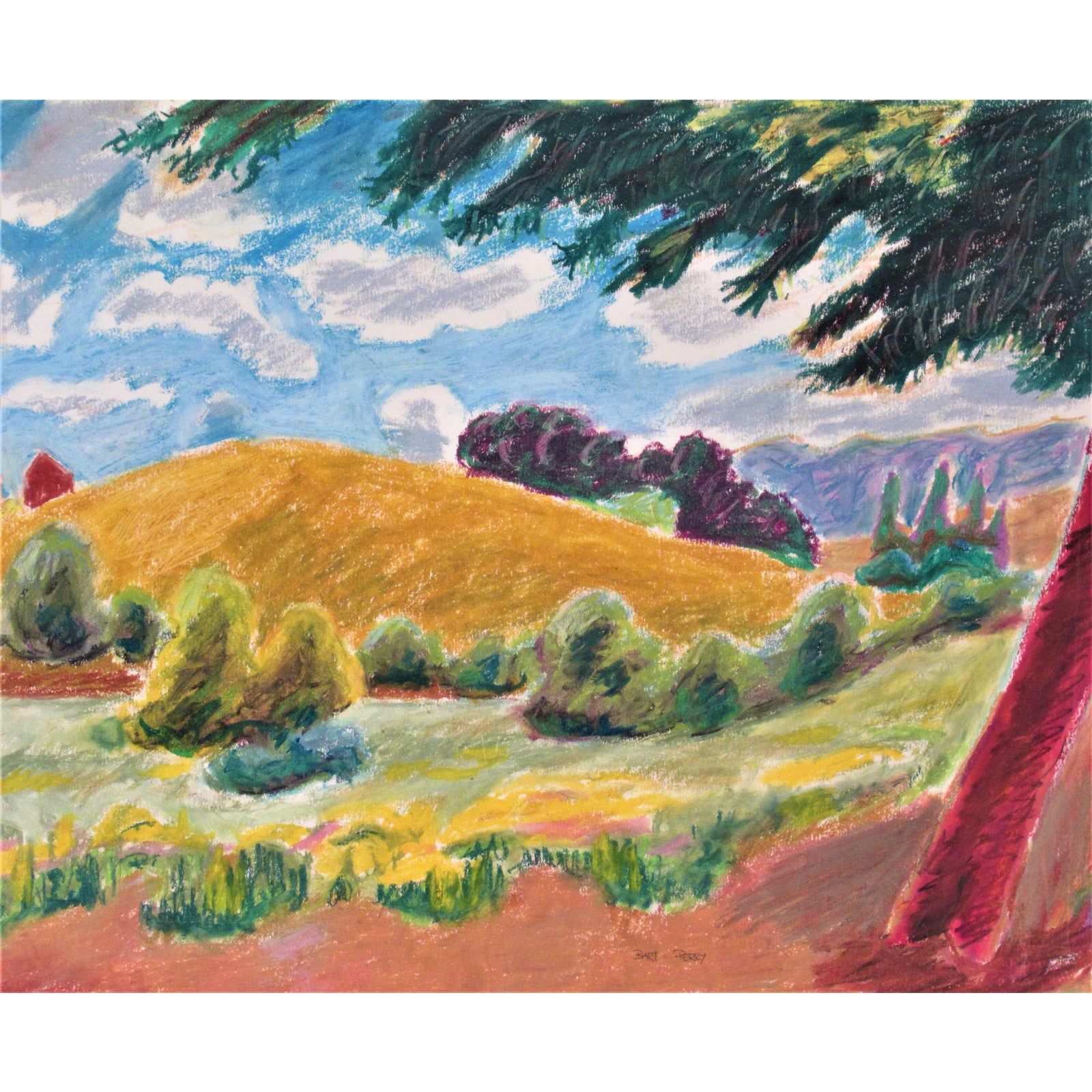 Bart Perry, Landscape III, Circa 1960 | Chairish
