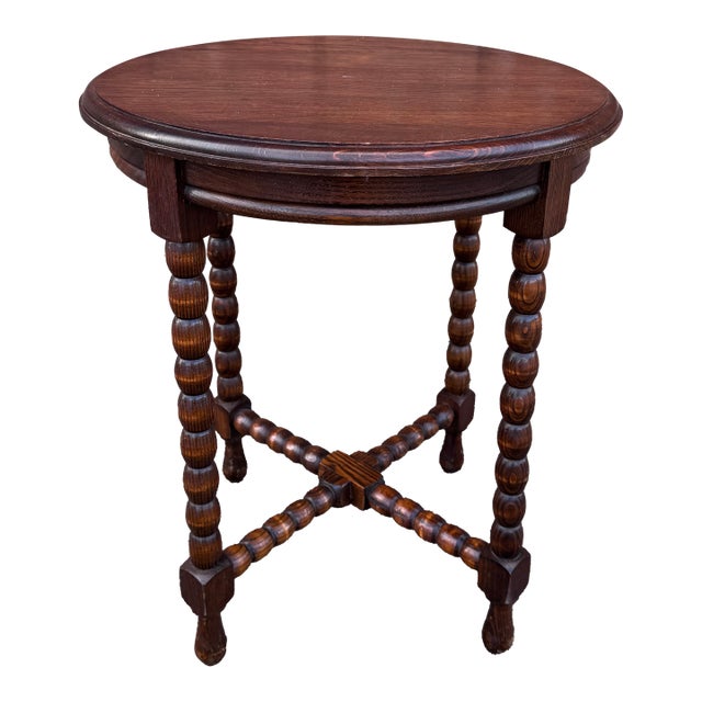 Antique English Bobbin Table | Chairish