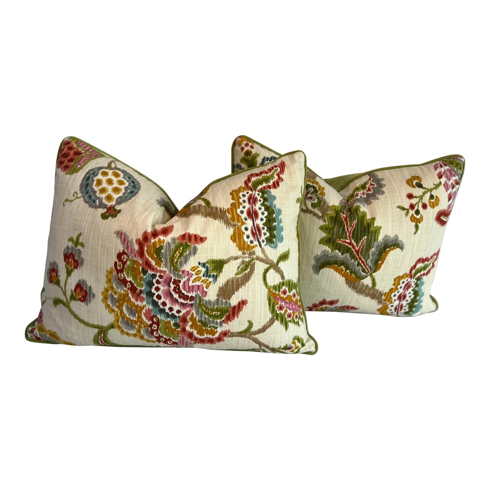 Early 21st Century Stain Repellent Linen Pillows- a Pair | Chairish