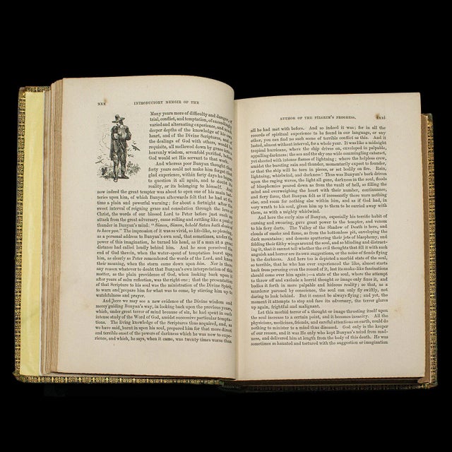 1860's Antique Book the Pilgrim's Progress | Chairish