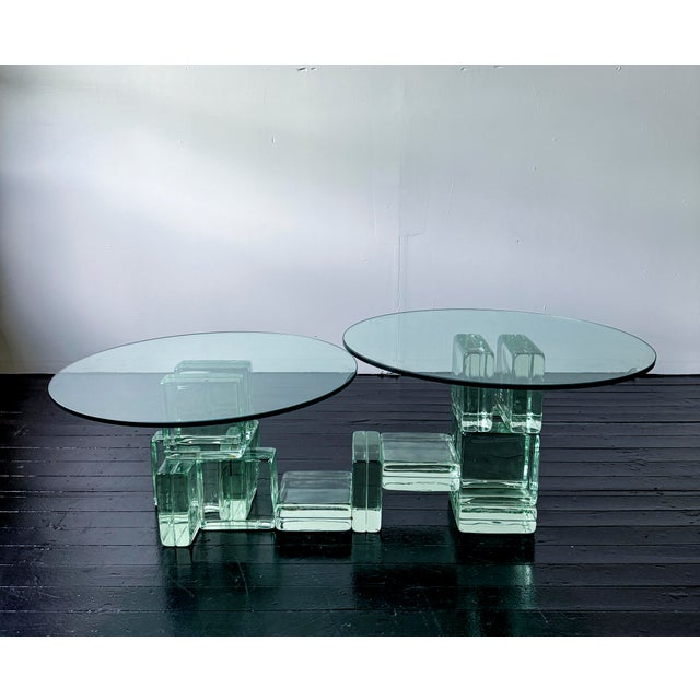 1980s Abstract Glass Block Coffee Table by Imperial Imagineering | Chairish