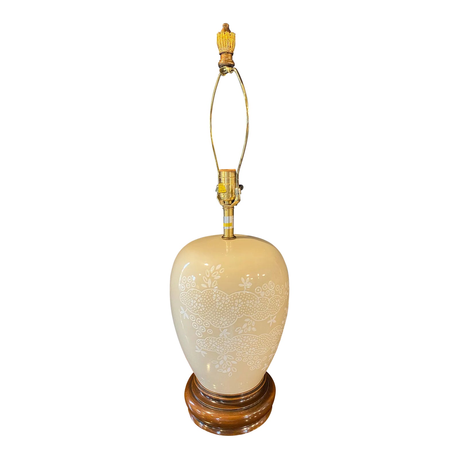 Mid 20th Century Ivory Lamp by the Marbro Lamp Company | Chairish